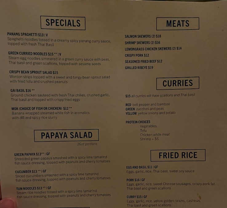 Gai Noi Restaurant Menu | Minneapolis Laotian Cuisine You Can Trust