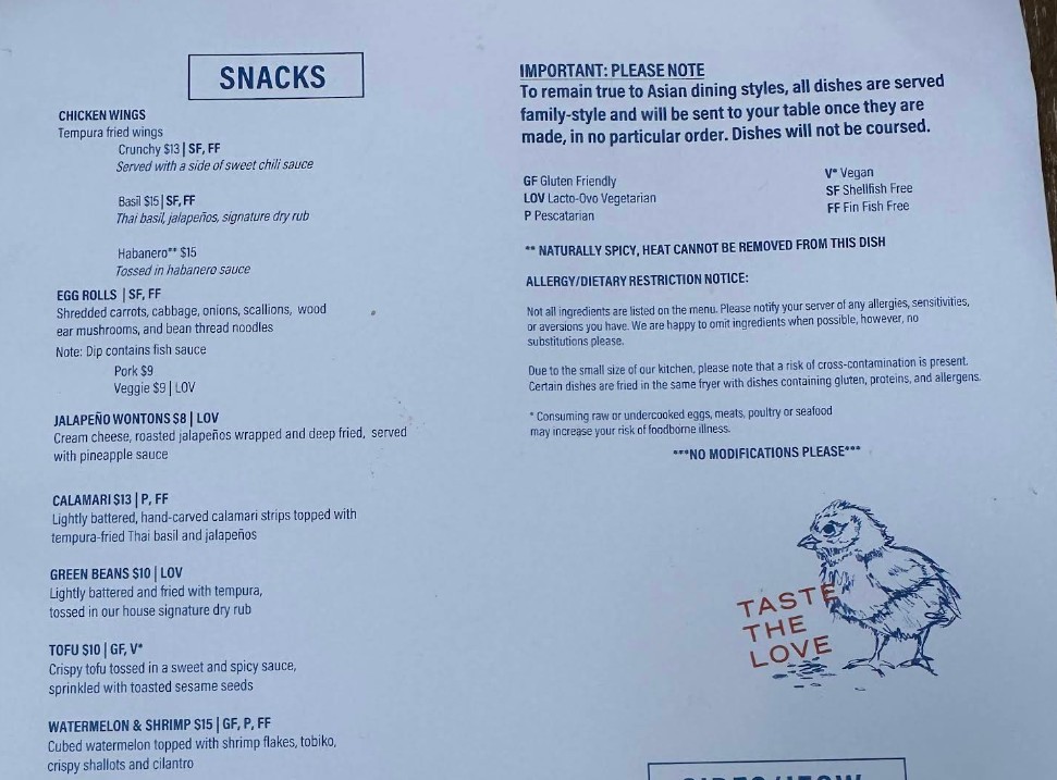 Gai Noi Restaurant Menu | Minneapolis Laotian Cuisine You Can Trust